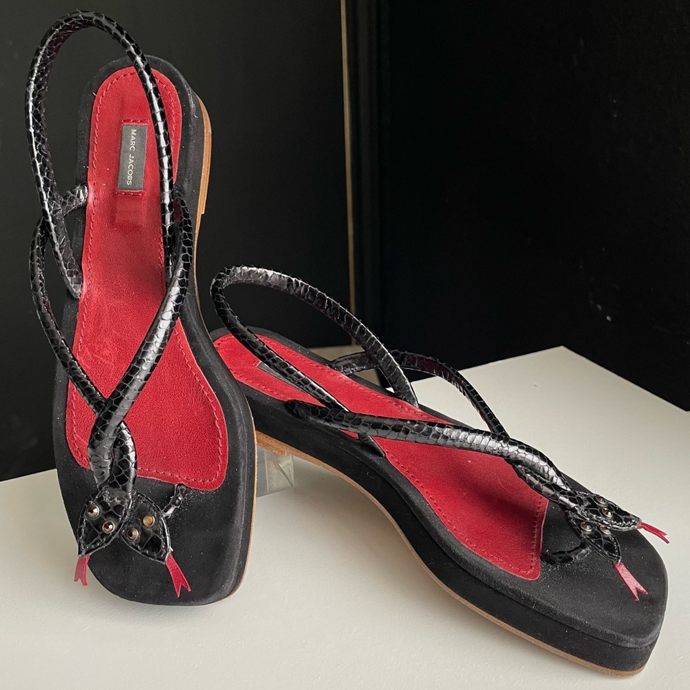 Vintage Marc Jacobs Italy Snake Python Sandals - Gem